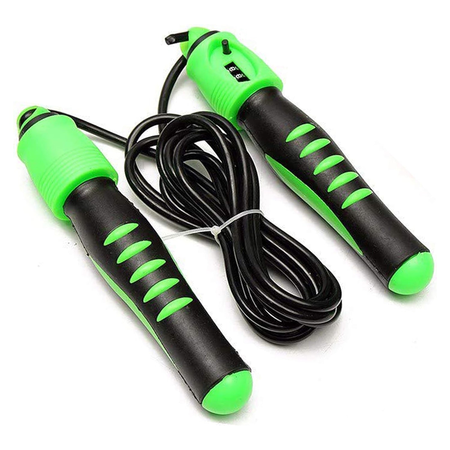 Skipping Rope With Counter EM-9312-Green Nylon rope assembly and very ...